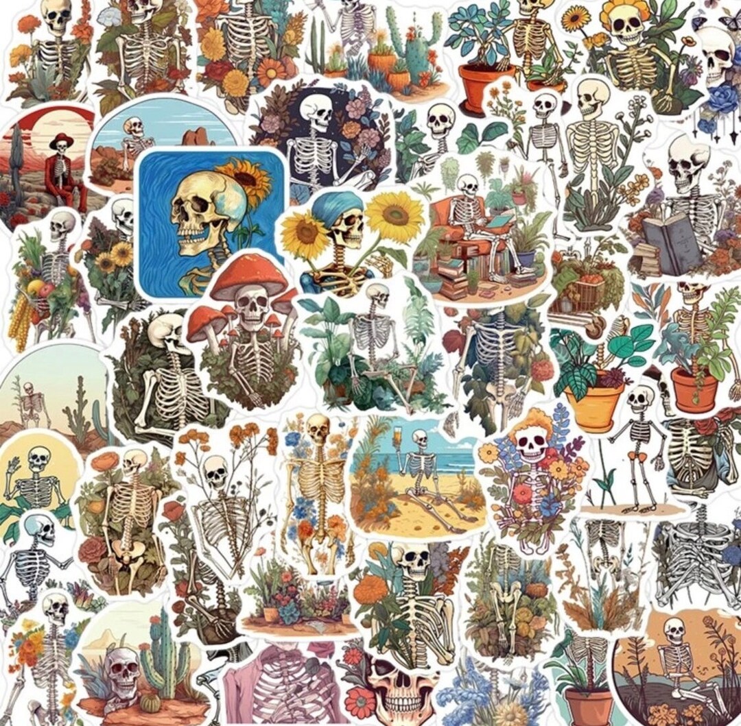Skull Sticker Pack RANDOM - Etsy
