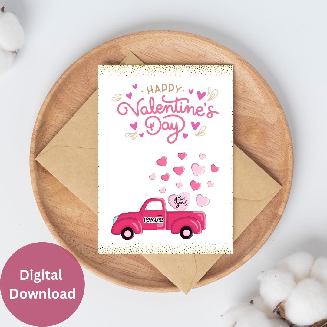 Forever Love, Digital Valentine's Day Card, Love, Happy Valentine's Day ...