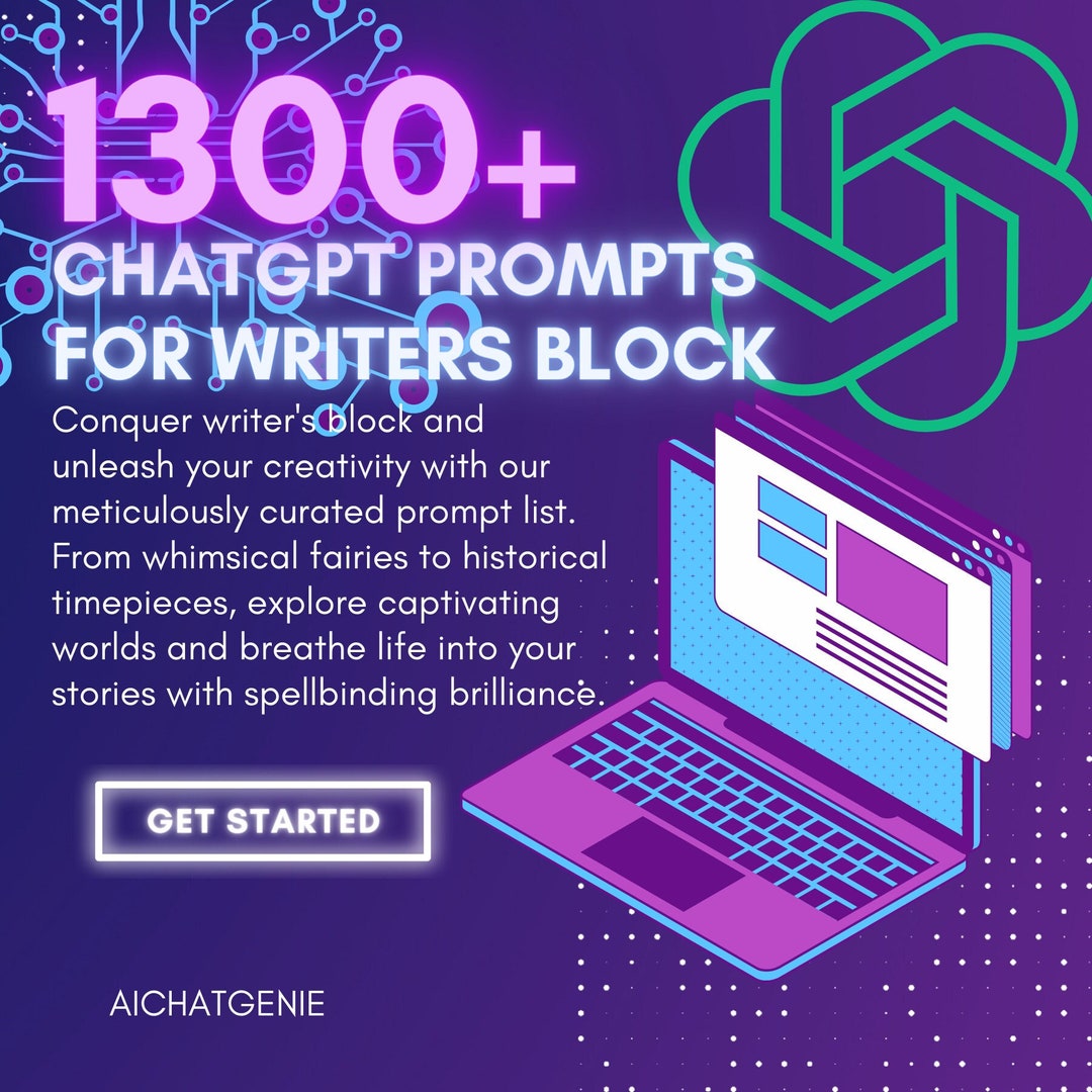 1300 Chatgpt Prompts for Writers Block Dont Be Discouraged Create Your ...