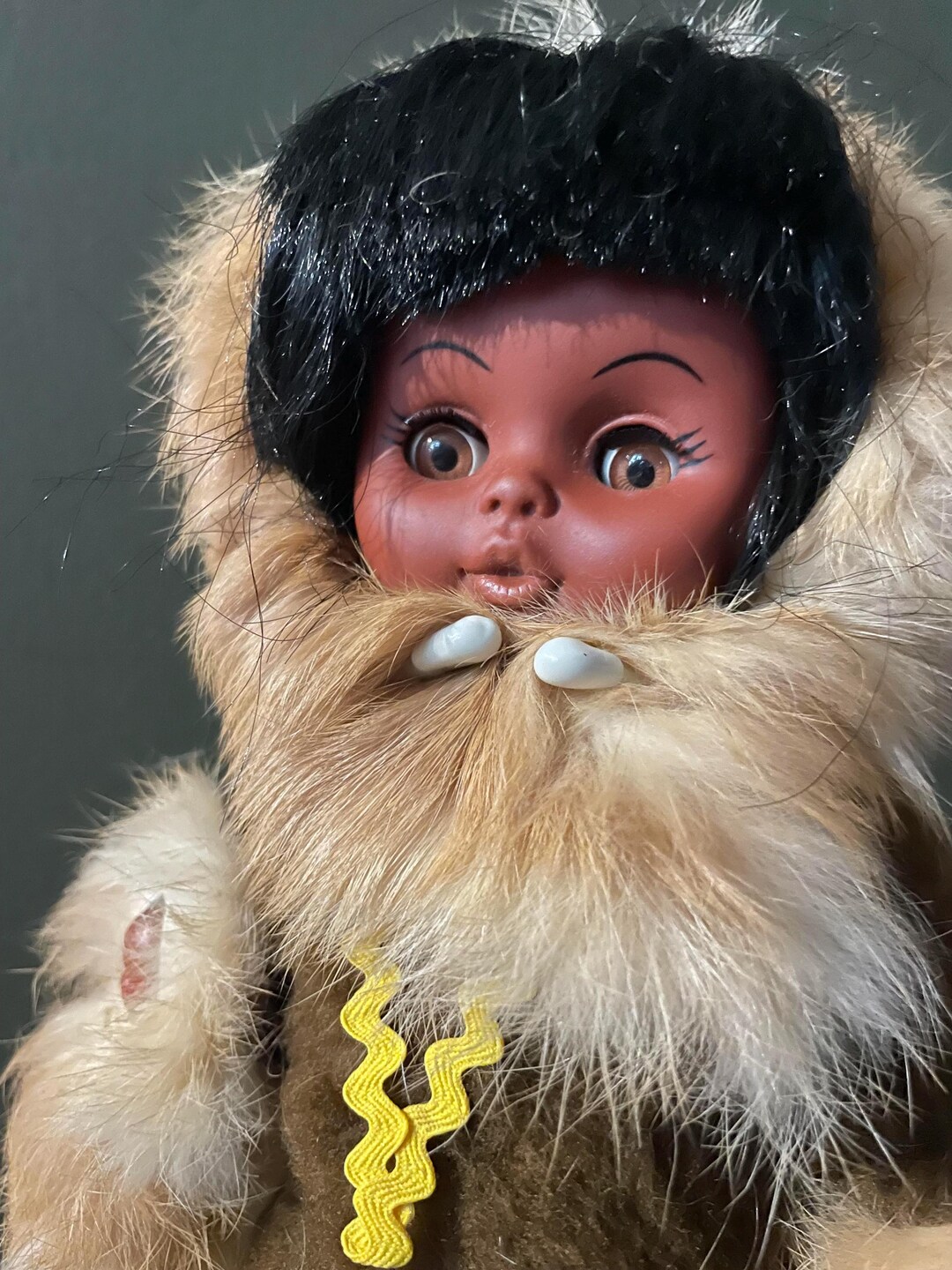 Vintage Alaskan Inuit Eskimo Plastic Doll - Etsy