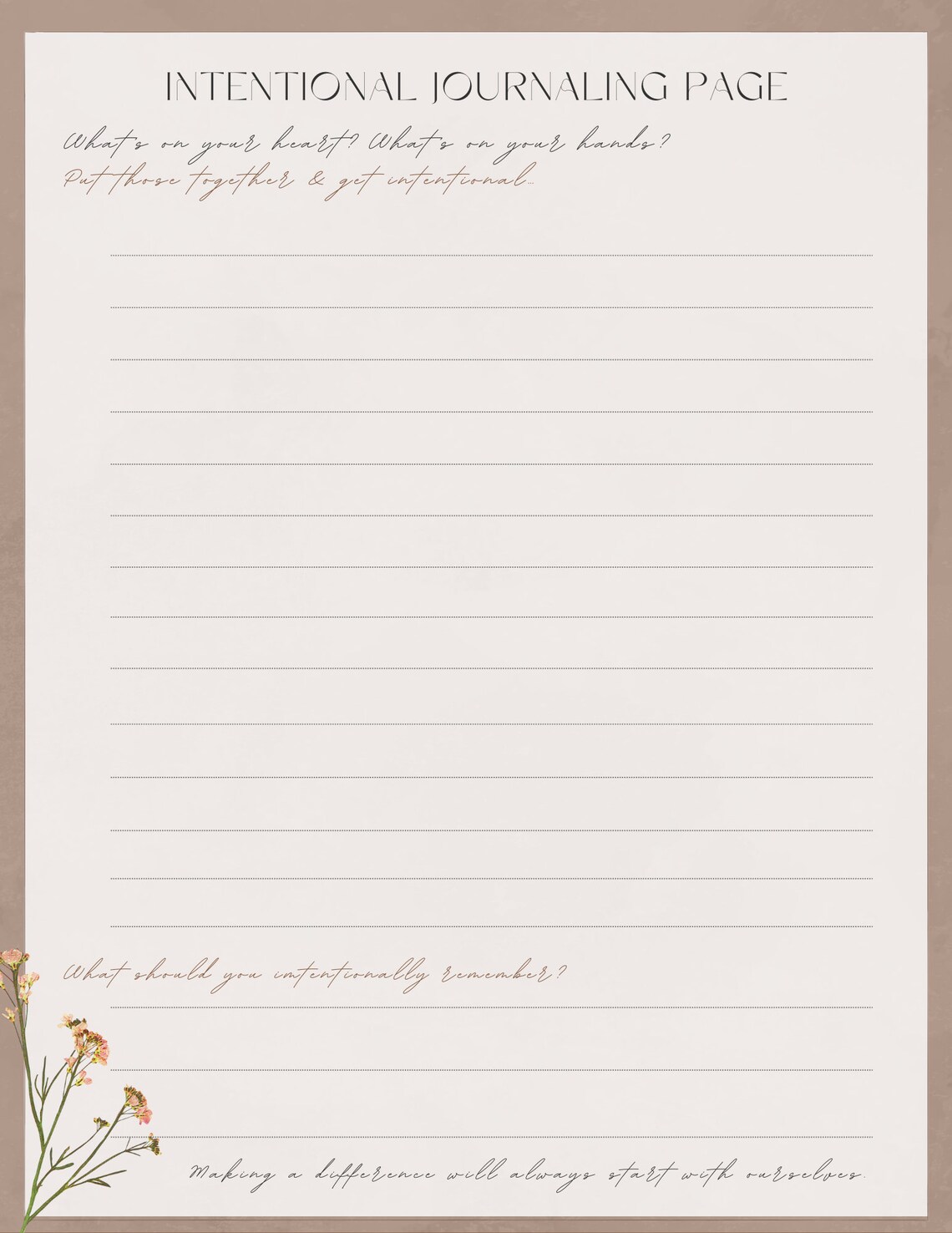 30-DAY INTENTIONAL Challenge Board & Journaling Page - Etsy