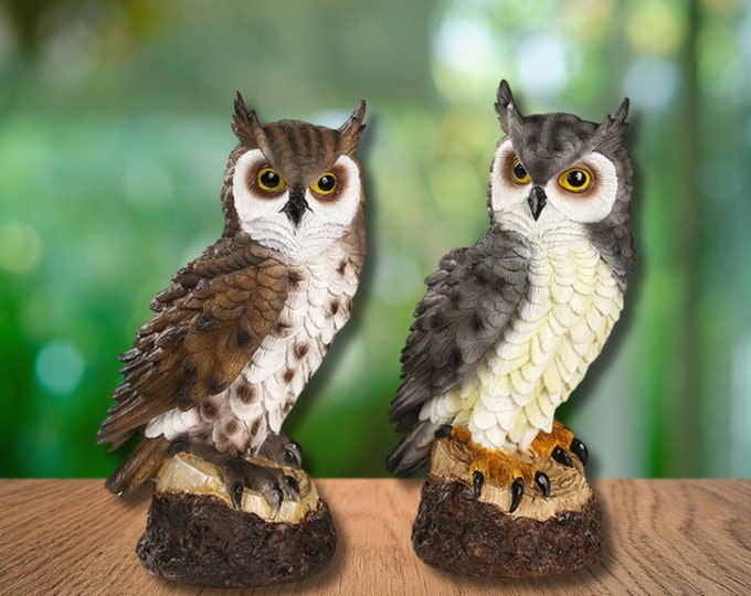 Beautiful Cast Iron Owl Garden Statue Oehoe - Etsy