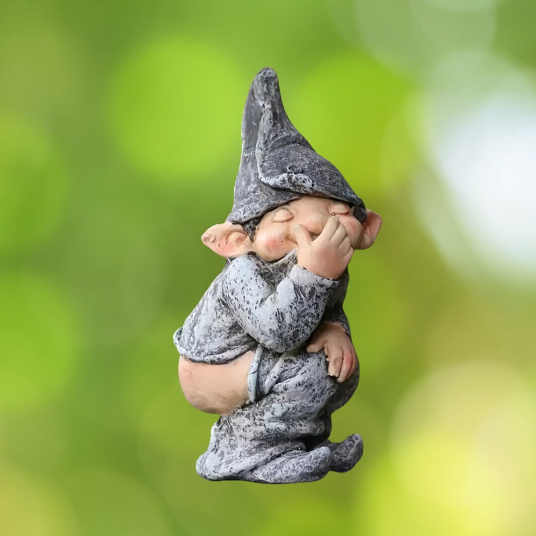Funny Pooping Elf Statue Pooping Garden Gnome Funny Gnome Garden Statue ...