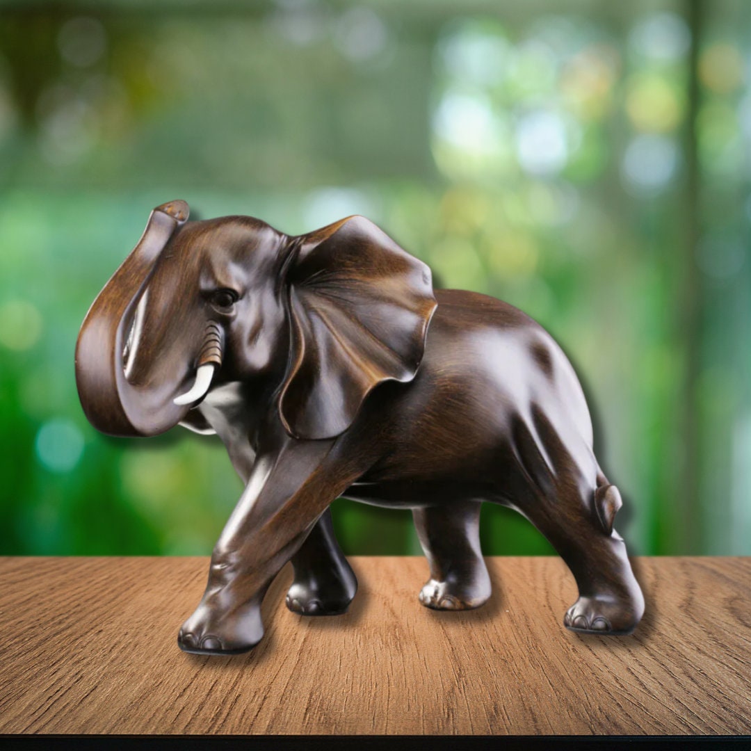 Luxury Elephant Statue Stunning Imitation Wood Elephant Statue Large ...