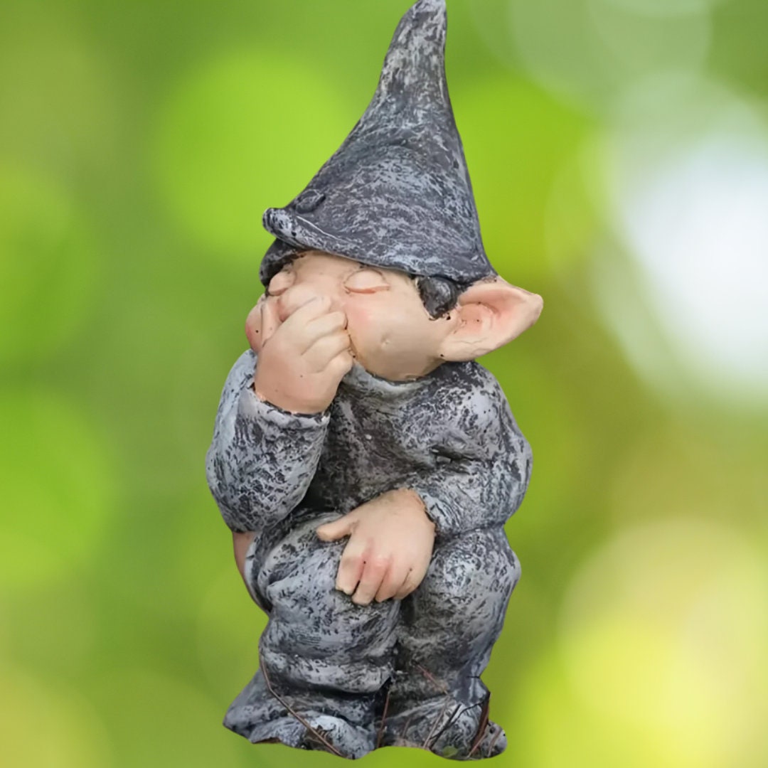 Funny Pooping Elf Statue Pooping Garden Gnome Funny Gnome Garden Statue ...