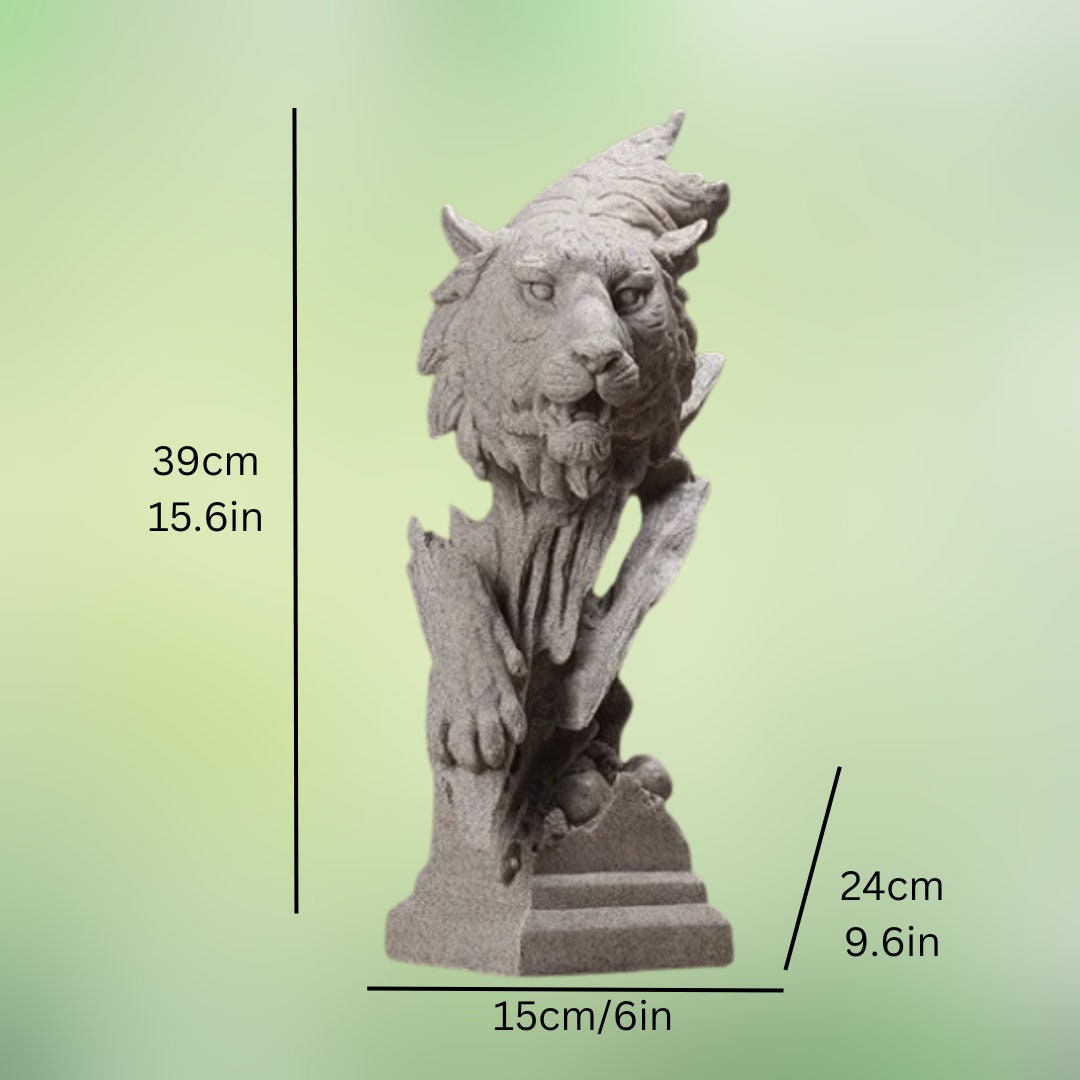 Tiger Head Bust Exotic Tiger Statue Stunning Animal Sculpture Abstract ...