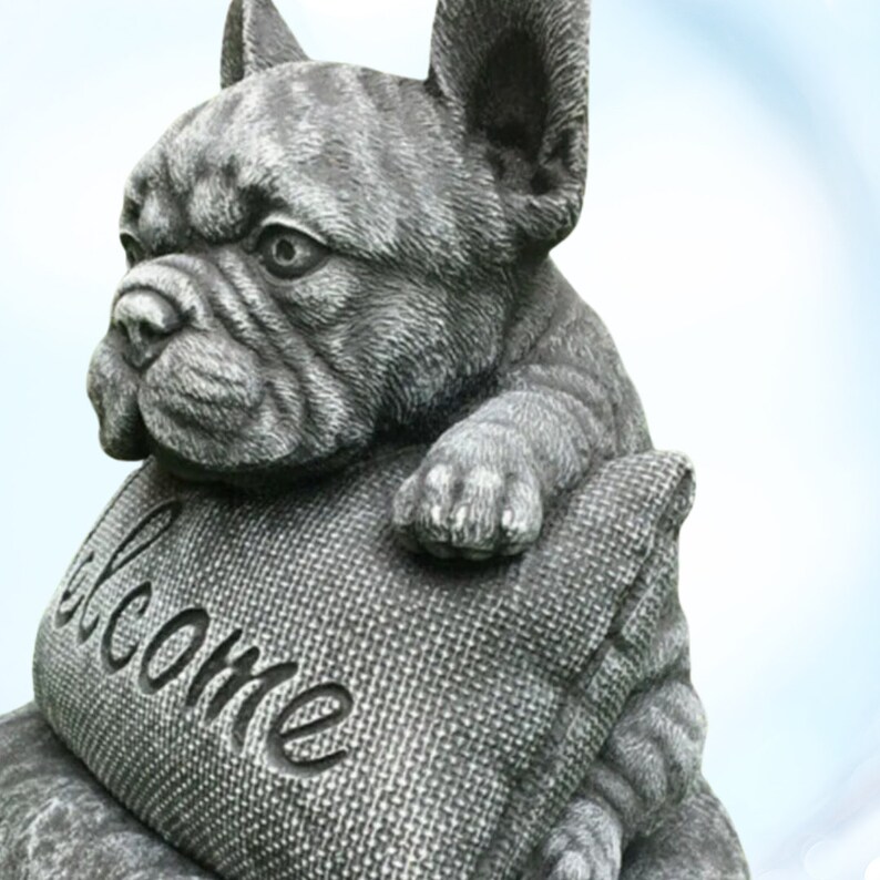 Dog Welcome Statue, French Bulldog Welcome Decor, Cute Welcome Decor ...