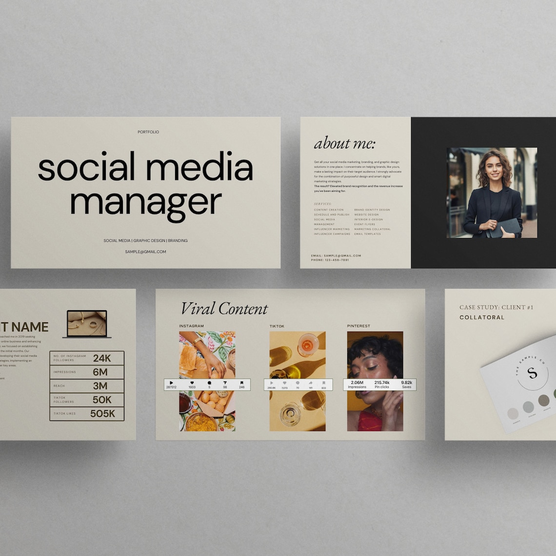 Canva Social Media Portfolio Template, Easy to Edit Social Media ...