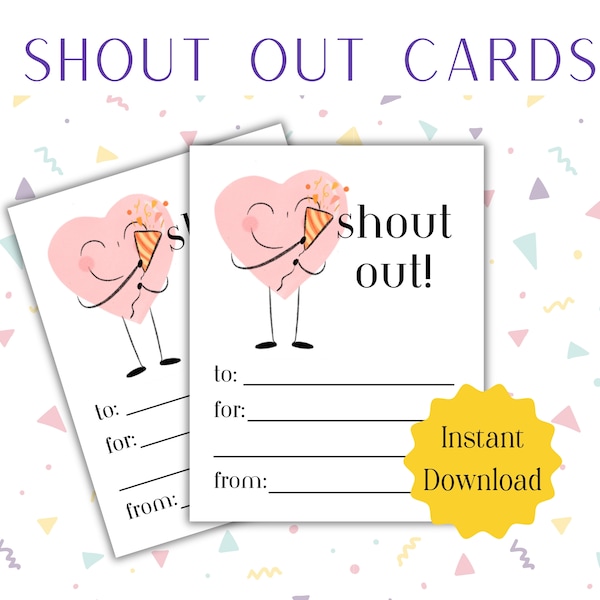Shout Out Cards - Etsy