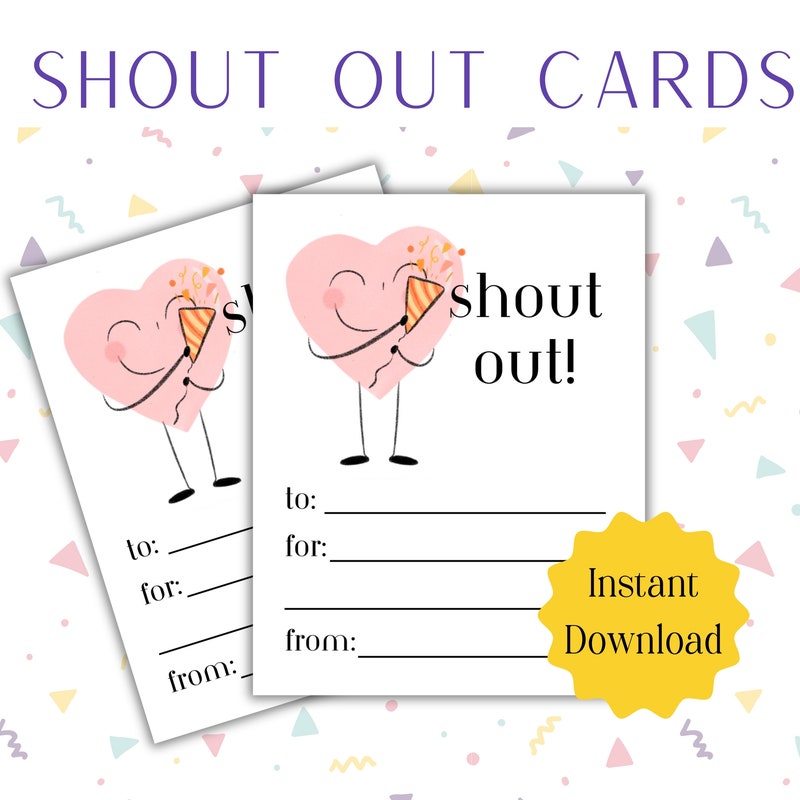 Shout Out Cards - Etsy