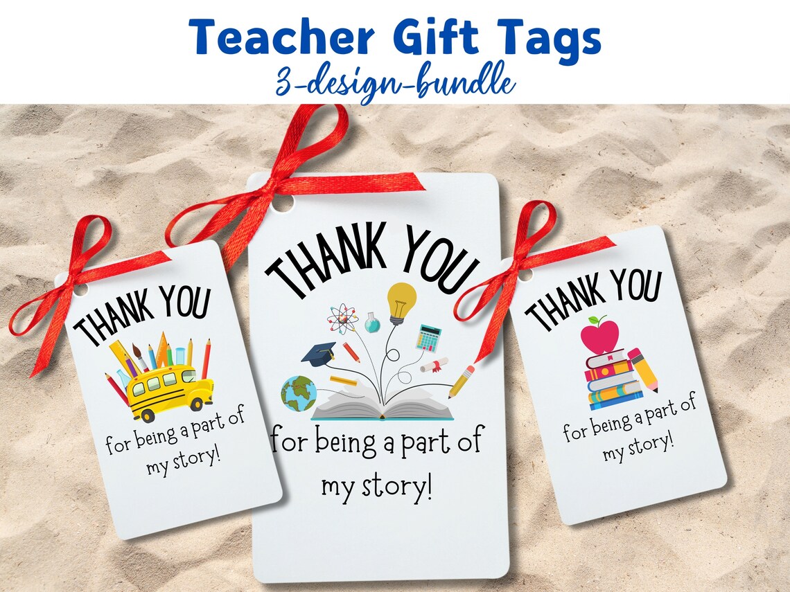 Teacher Appreciation Gift Tag for End of Year, Graduation, or Any Other ...