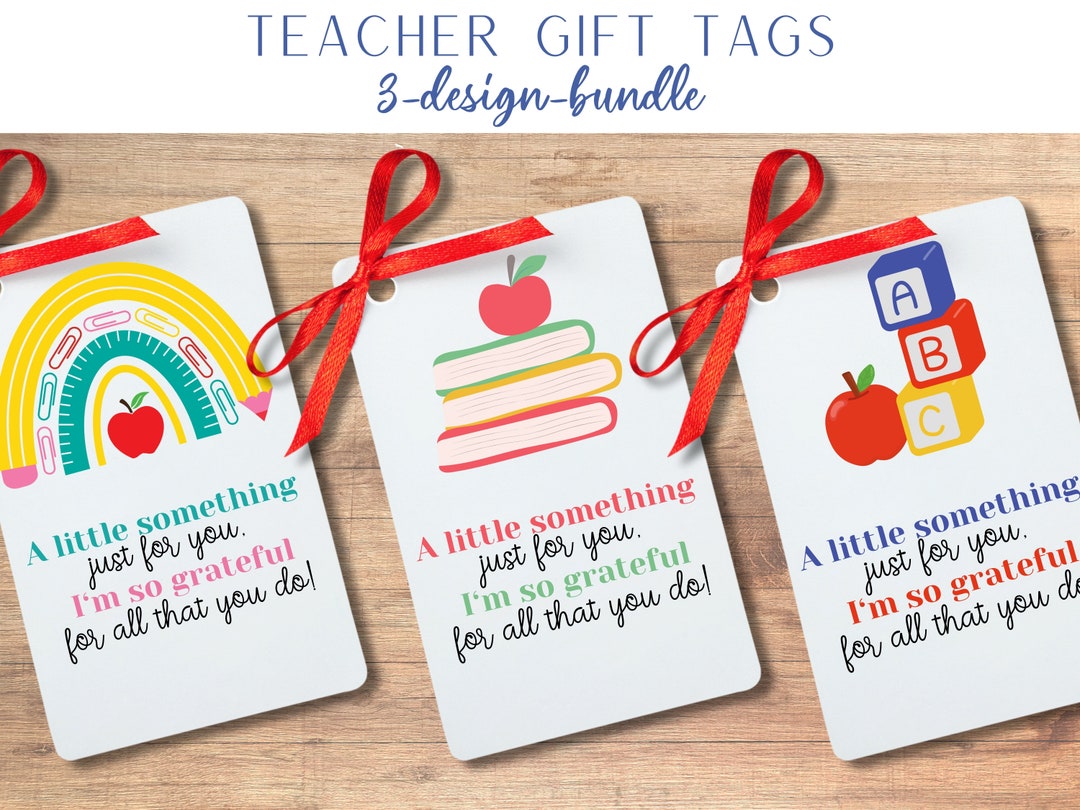 Teacher Appreciation Gift Tag for Any Occasion, 'grateful for You' Tag ...