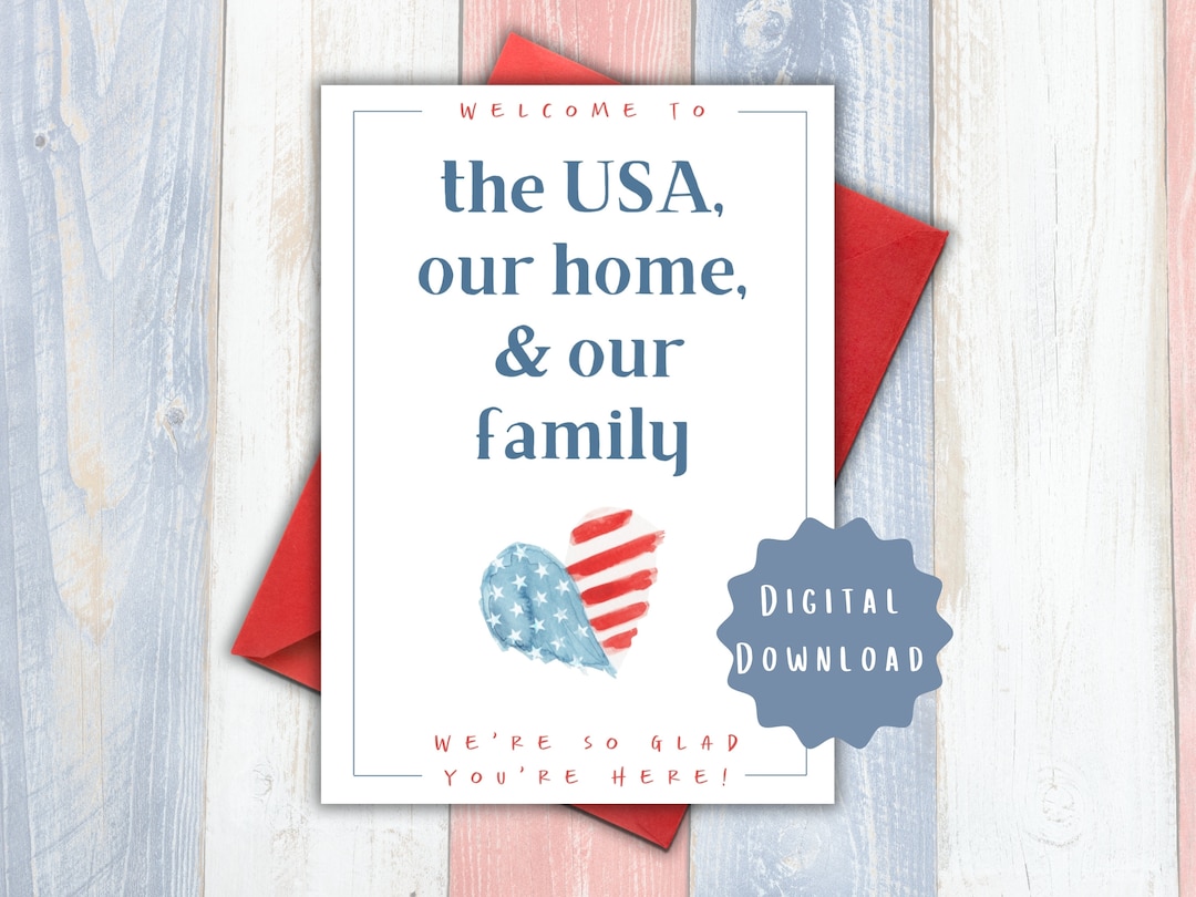Welcome to the USA: Greeting Card for Expats, Exchange Students, Au ...