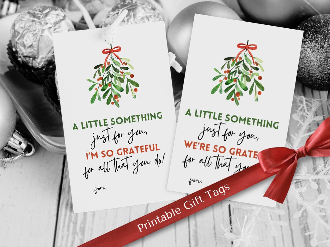 Christmas Thank You Gift Tag for Teacher, Nurse, Staff, Employee ...