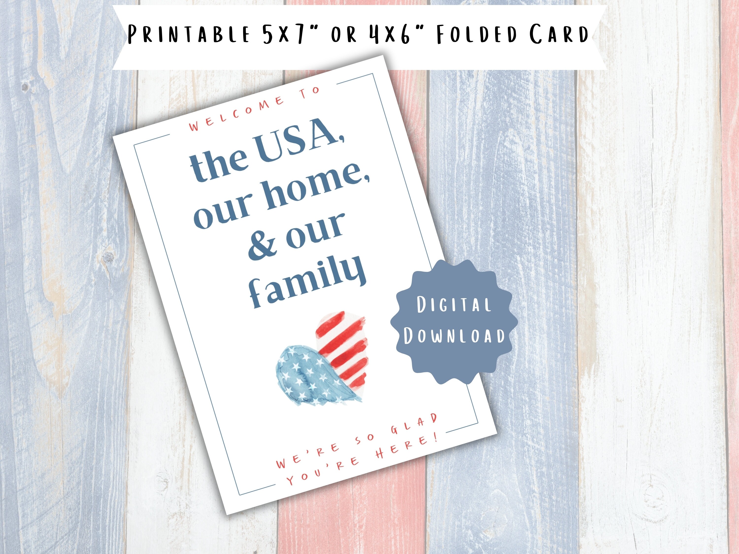 Welcome to the USA: Greeting Card for Expats, Exchange Students, Au ...