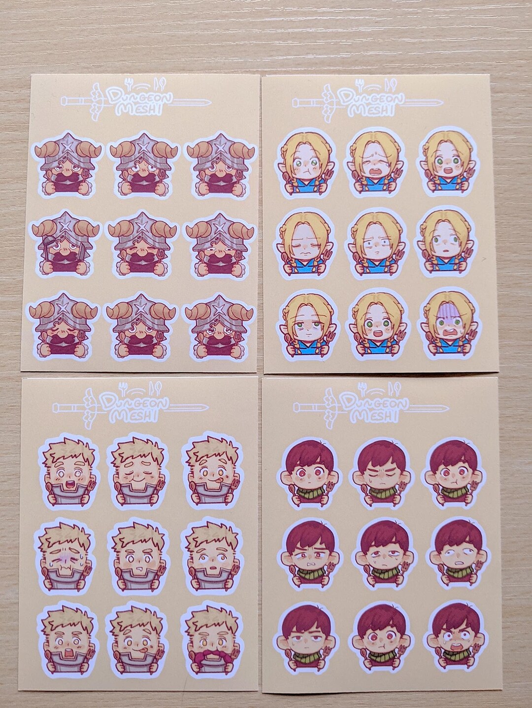 Dunmeshi Face Sticker Sheets (individual) - Etsy