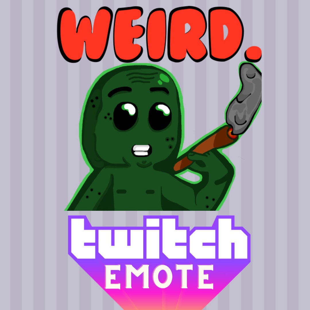 Weird. Twitch Emote Alien 420 Theme 500x500 PNG - Perfect for Twitch ...