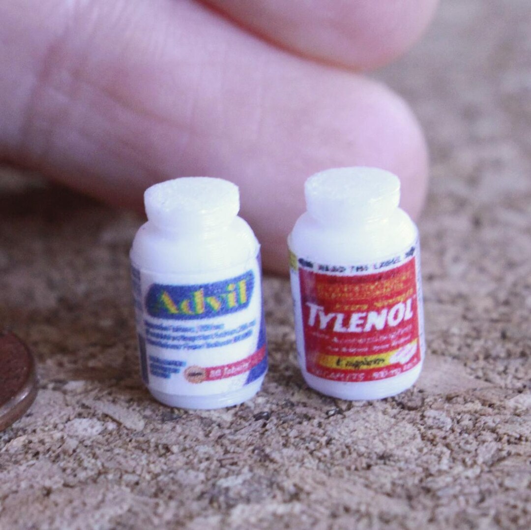 2 Pcs 1/12 Dollhouse Miniature Medicine Pills Bottles Set - Etsy