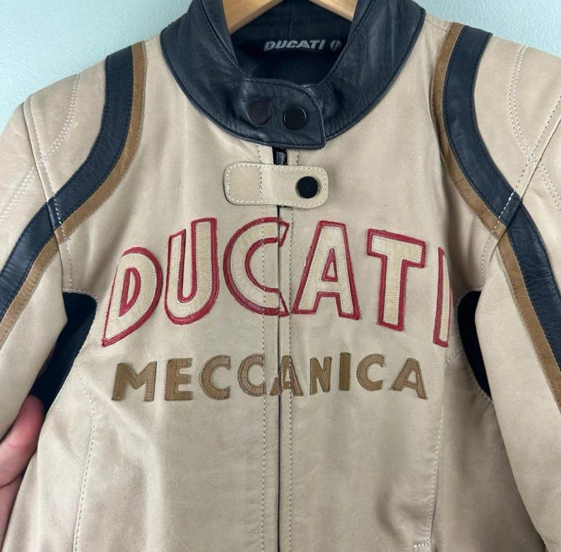 Ducati Handmade Leather Jacket Motorbike Biker Armored Protection ...