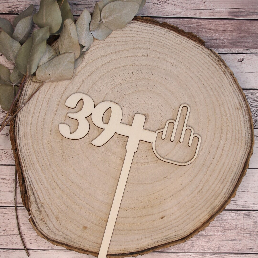 Wooden Cake Topper / Round Birthday / Cake Topper / Birthday Decoration ...