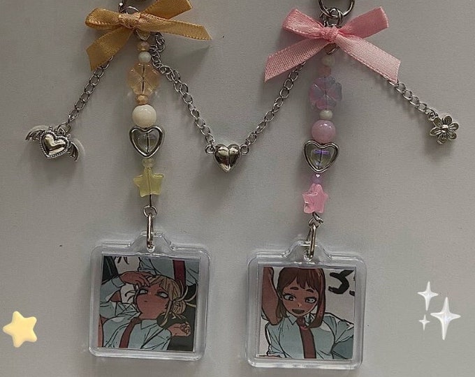 Toga and Uraraka / Togachako Keychain / My Hero Academia / Matching ...
