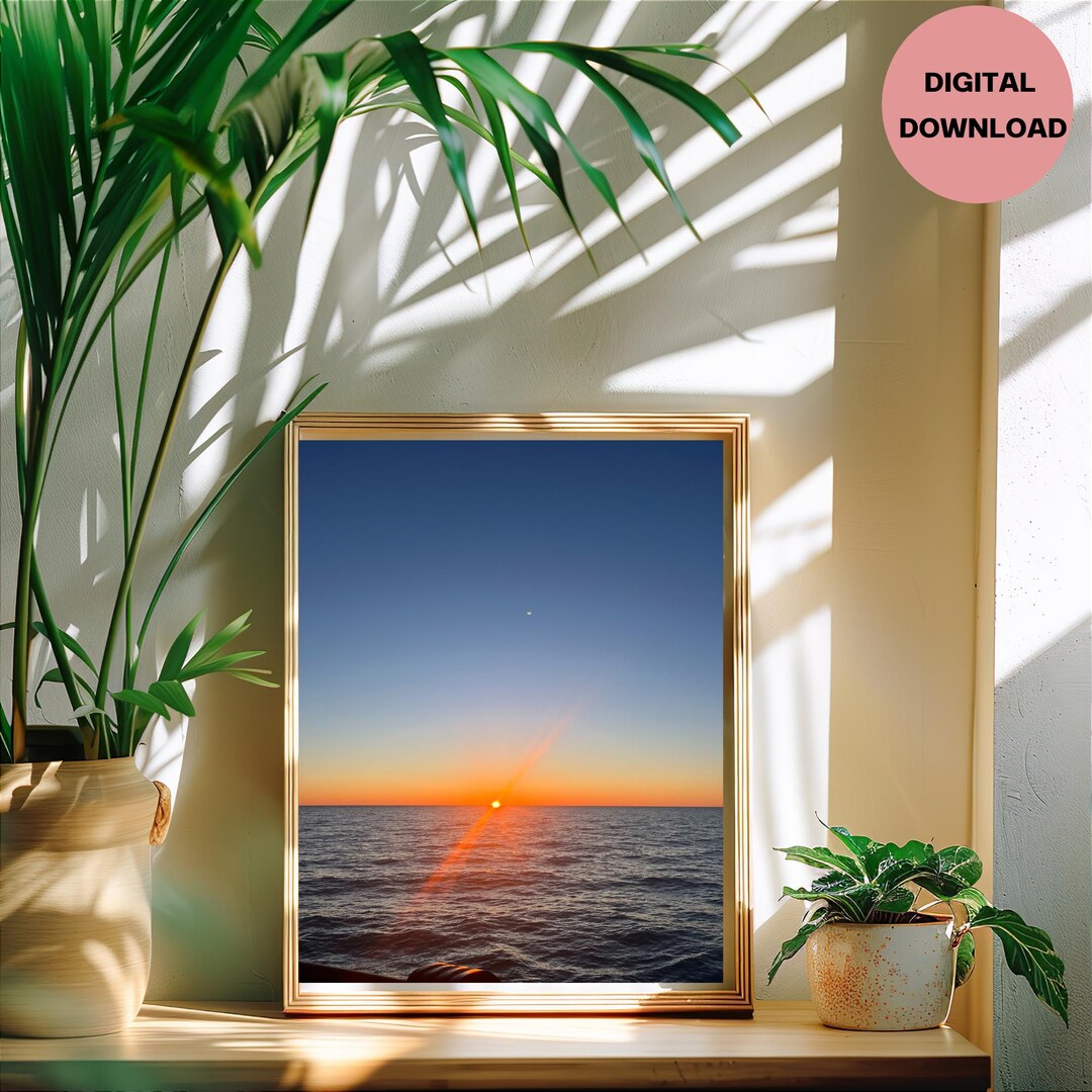 Sunrise Wall Art | Digital Wall Art | Sunrise | Digital Art | Sea ...