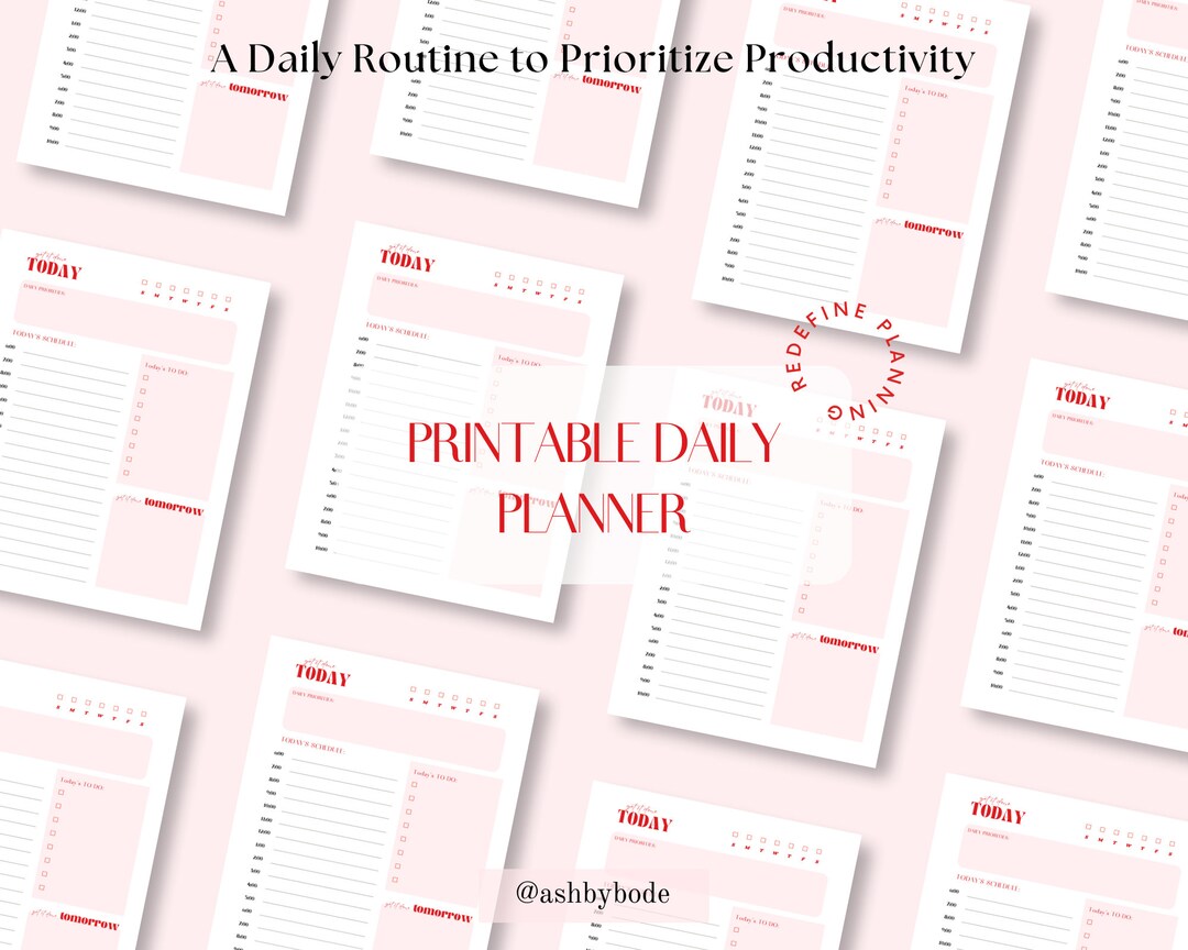 Printable Daily Planner, Daily Checklist / to Do List, Undated Everyday ...