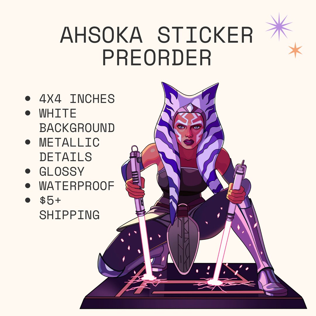 Ahsoka Sticker PREORDER - Etsy