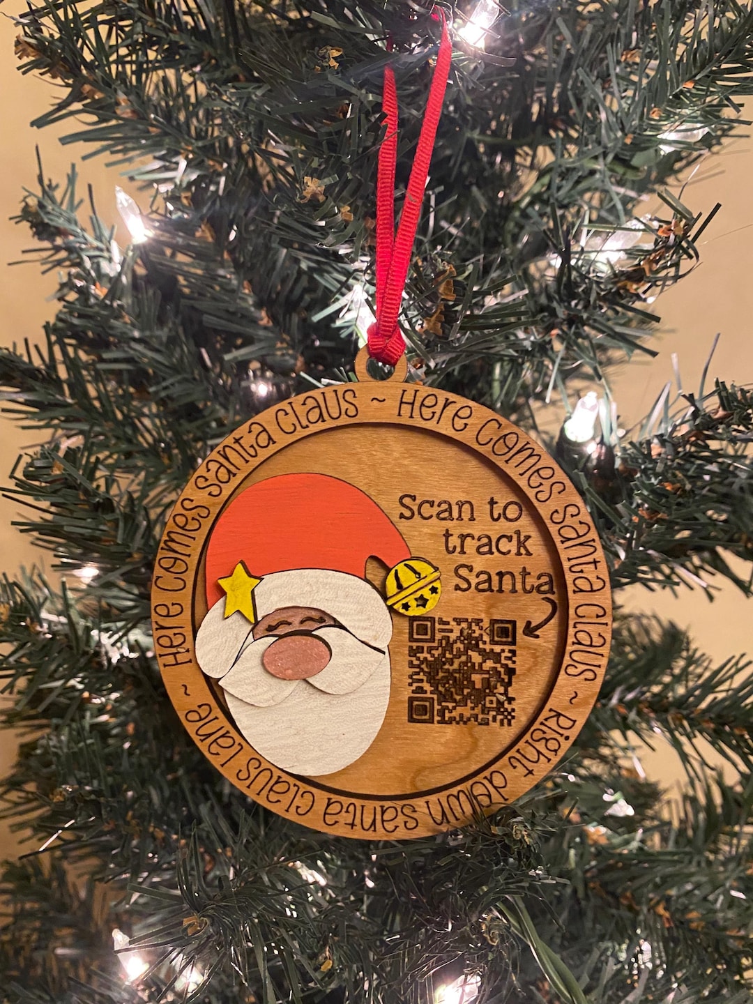 Santa Tracker Ornament - Etsy
