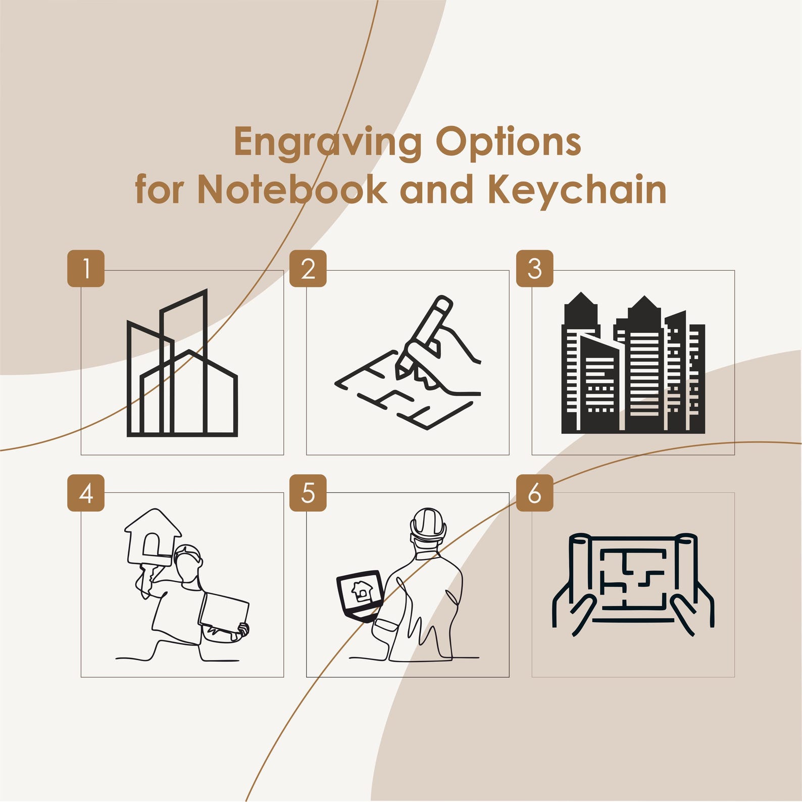 Personalized Architect Gift Set, Custom Engraved Notebook Pen Keychain ...