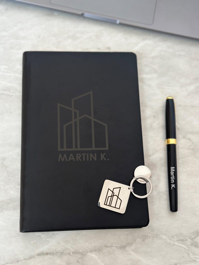Personalized Architect Gift Set, Custom Engraved Notebook Pen Keychain ...