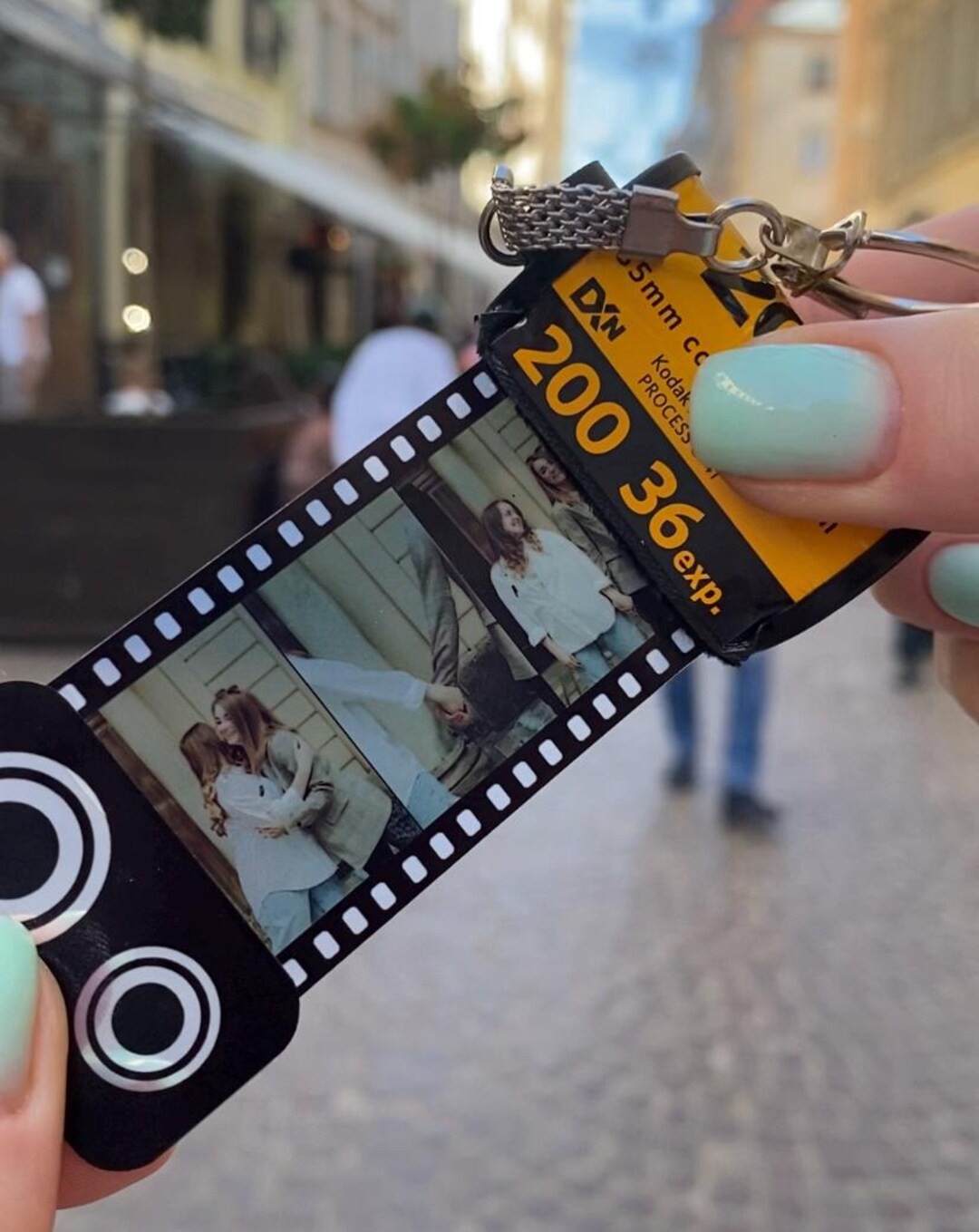 Retro Film Style Keepsake - Custom Photo Strip Keychain - Personalized ...