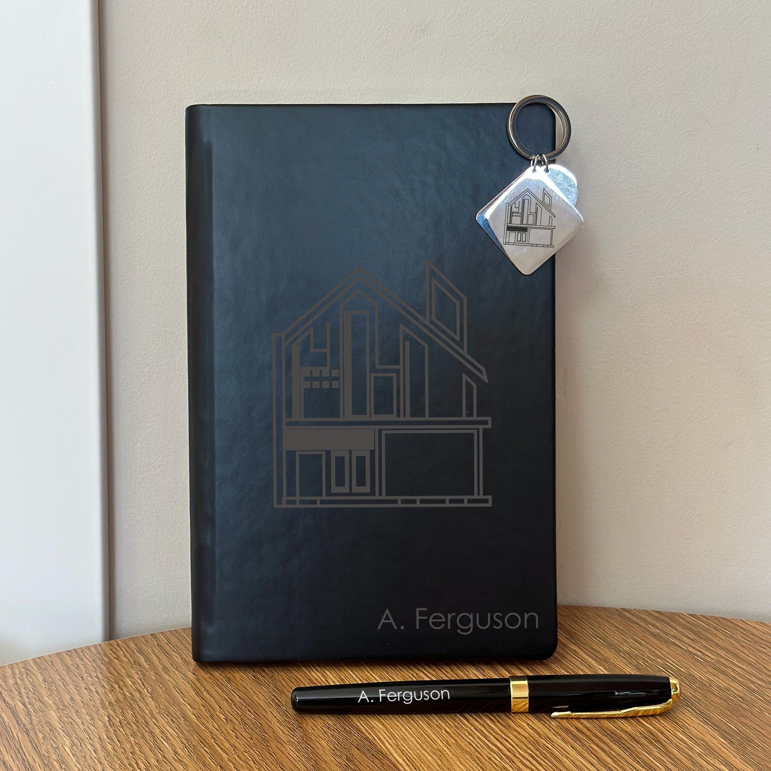Custom Realtor Gift Set, Engraved Notebook, Pen, Keychain, Flash Drive ...