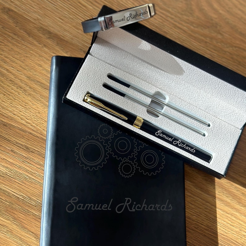 Engineer Gift Set, Personalized Notebook Pen Bracelet Belt, Custom ...