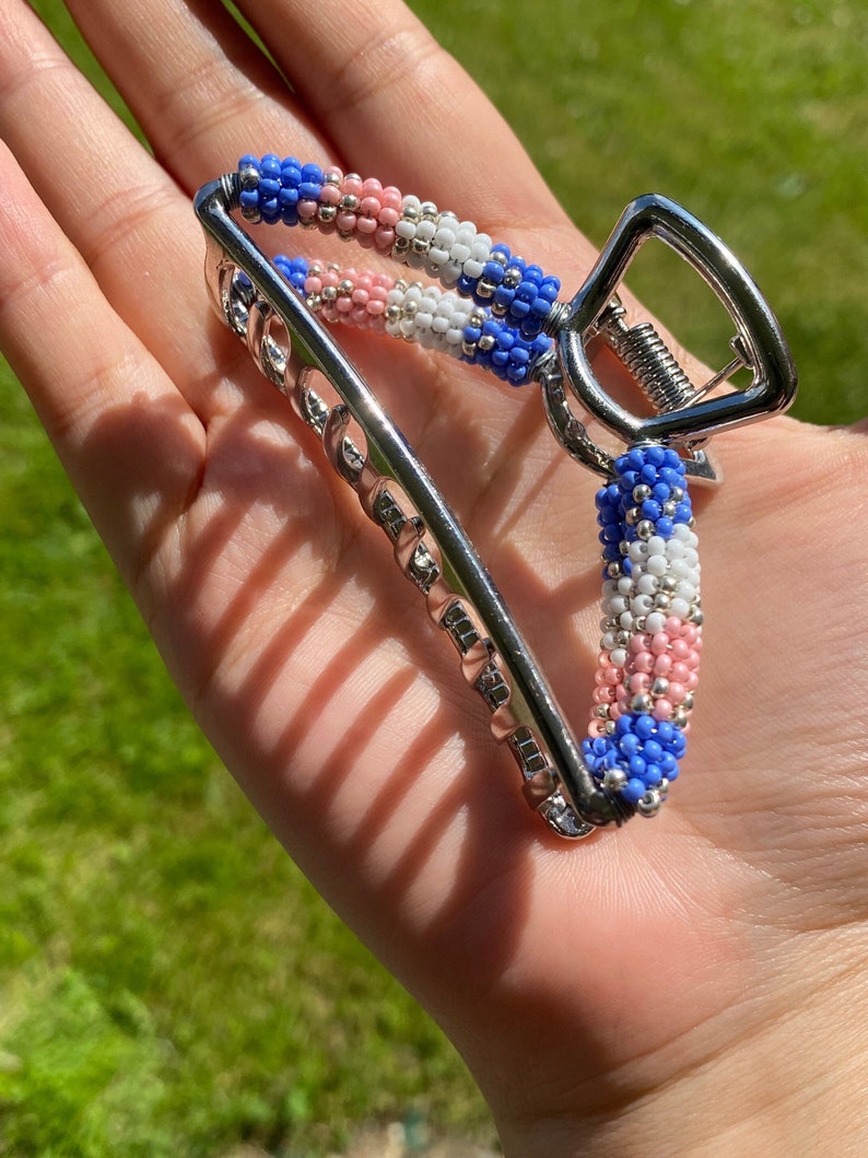 Beaded Claw Clip - Etsy