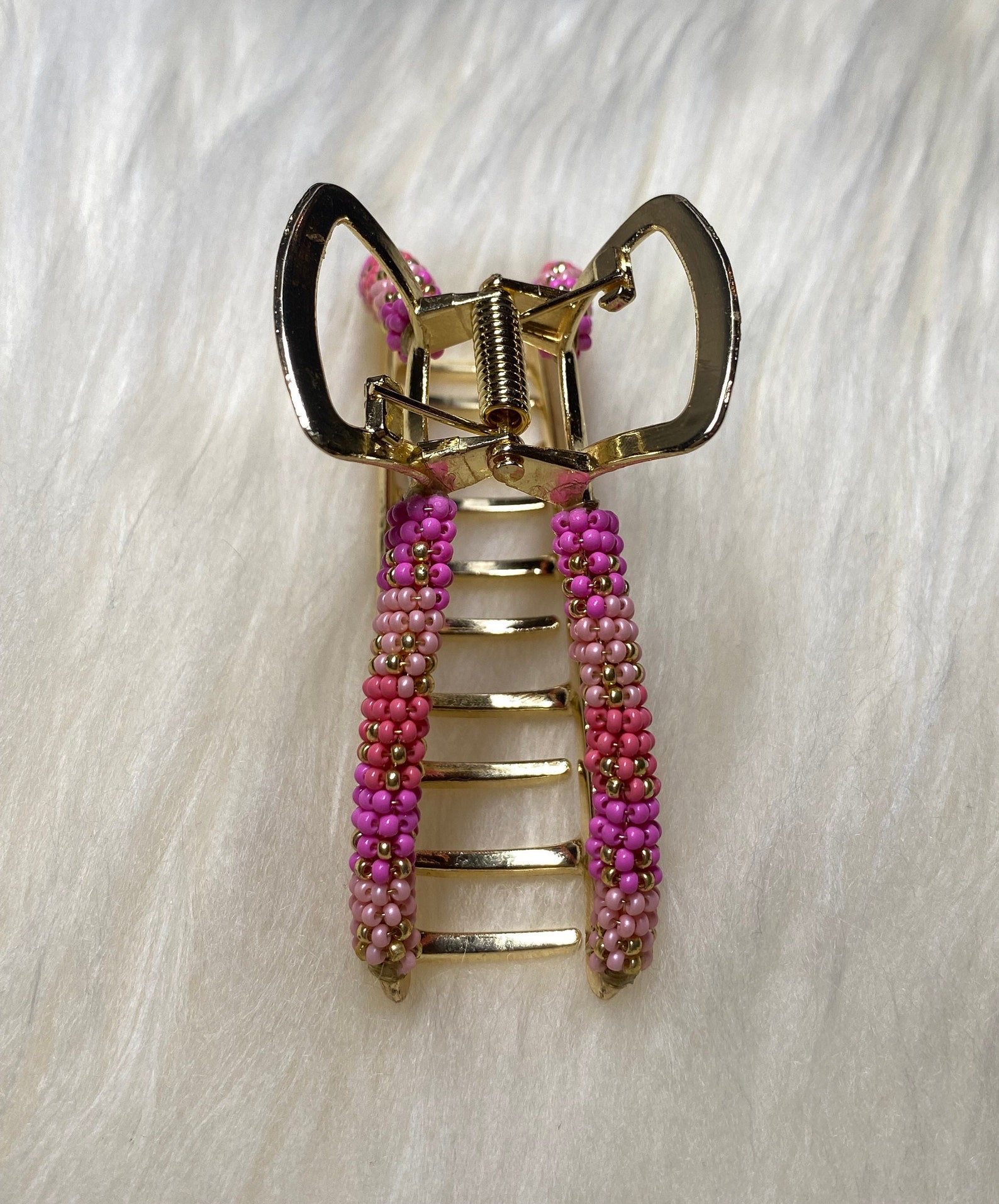 Beaded Claw Clip - Etsy