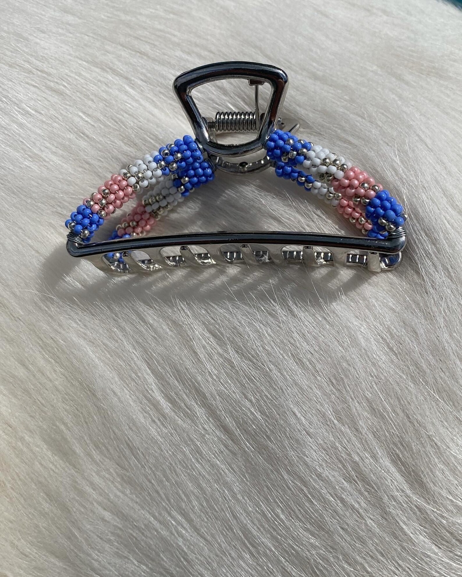 Beaded Claw Clip - Etsy