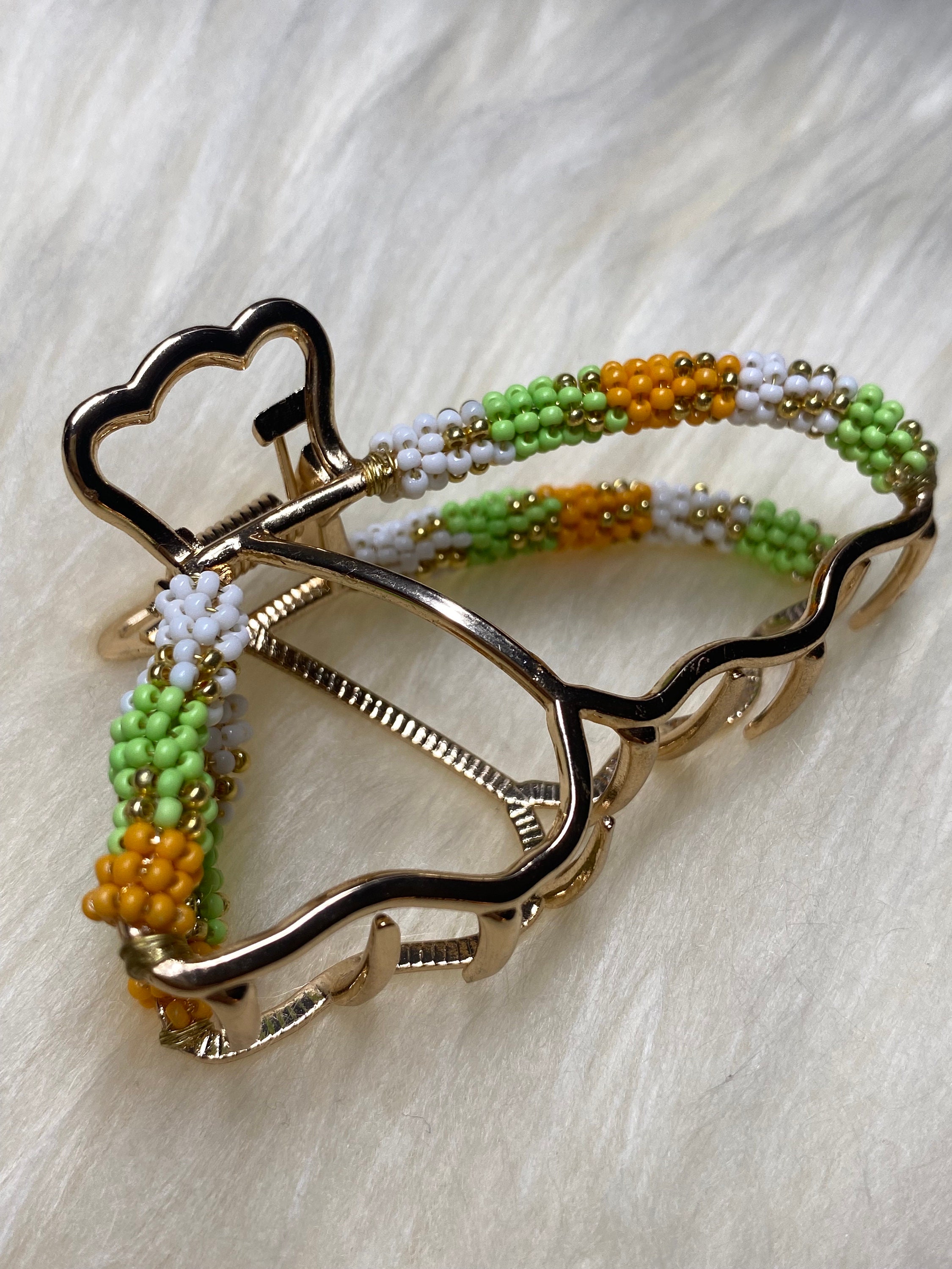 Beaded Butterfly Claw Clip - Etsy