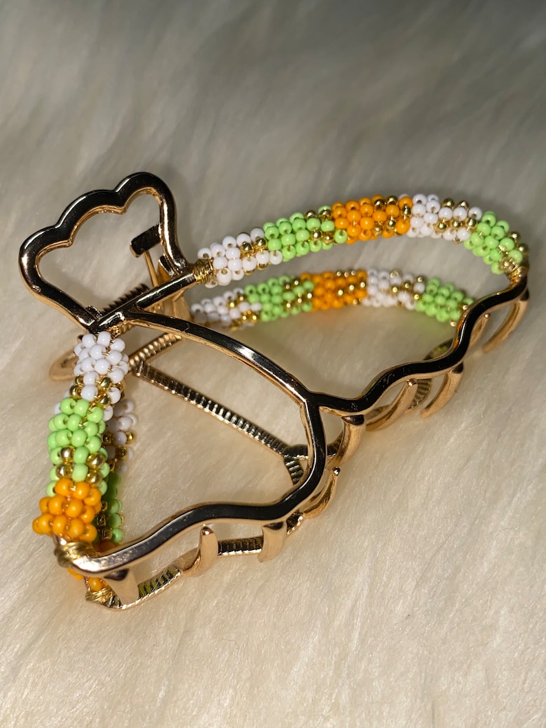 Beaded Butterfly Claw Clip - Etsy