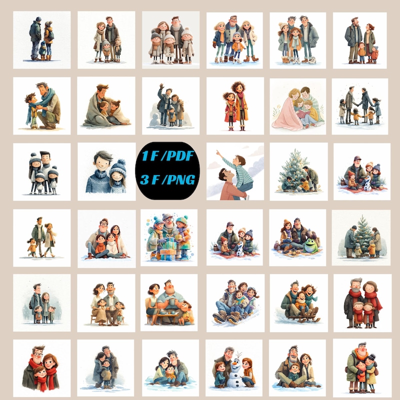 Pixar Family Clipart - Etsy