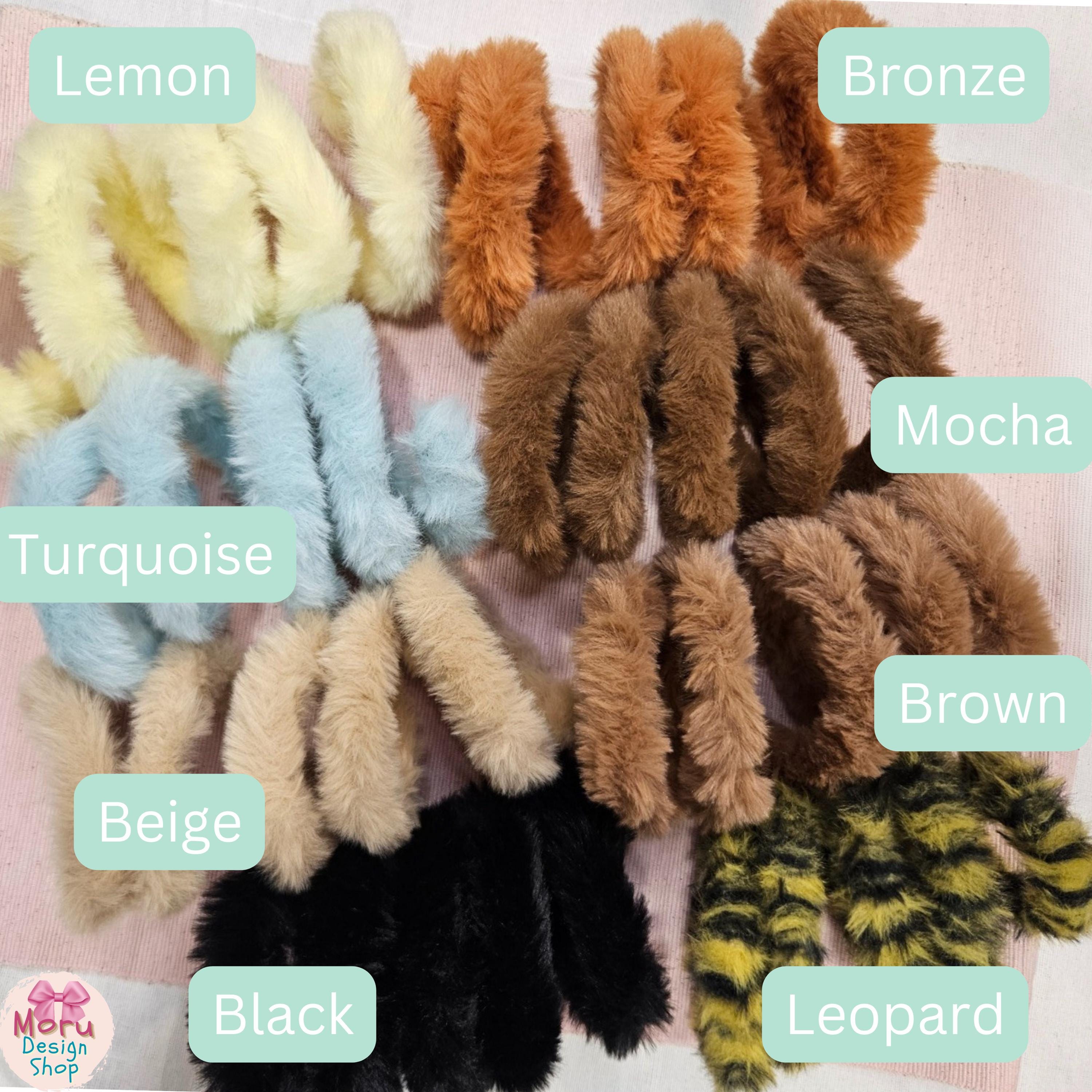 Mink Moru, Soft, Furry, Long Fur Wrapped Pipe Cleaner, 39" L X 1" W ...
