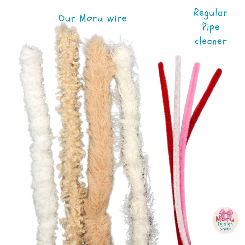 Mink Moru, Soft, Furry, Long Fur Wrapped Pipe Cleaner, 39" L X 1" W ...