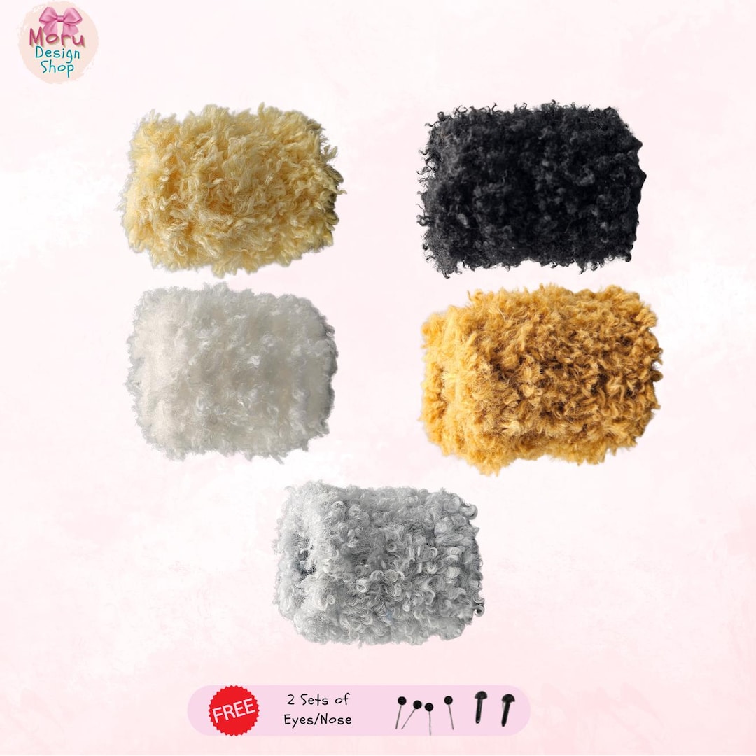 Poodle Moru, Soft, Curly, Fuzzy Fur Wrapped Pipe Cleaner, 39" L X 3/4 ...