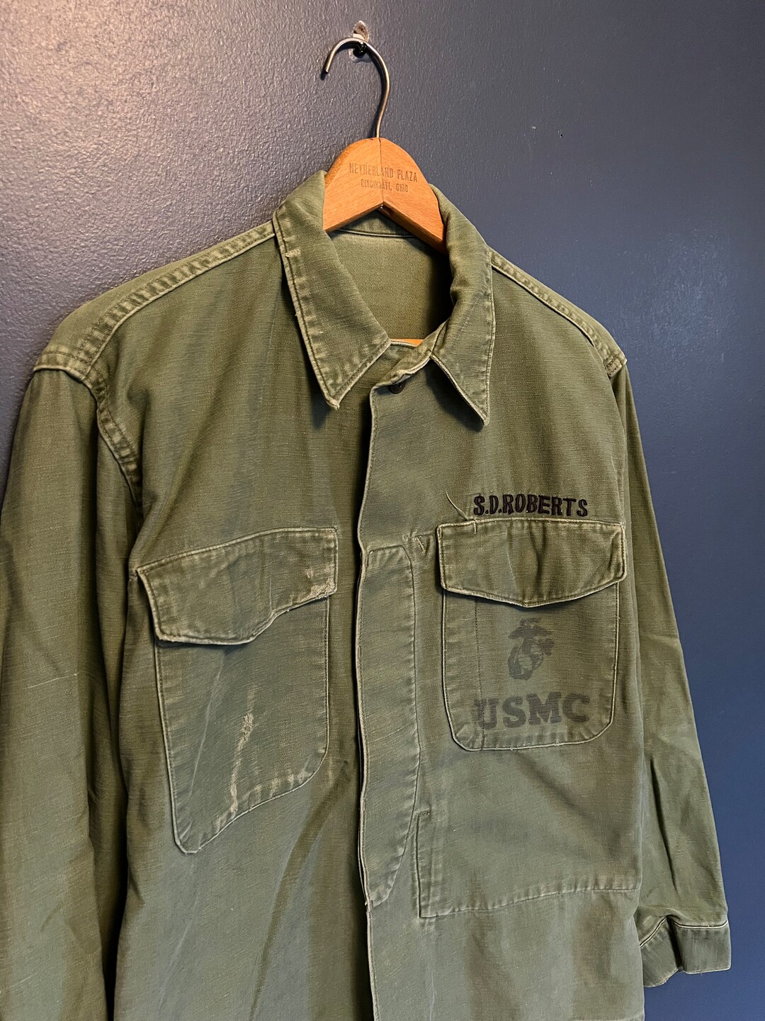 Vintage 50s USMC P-56 Olive Green Field Shirt Size Small - Etsy