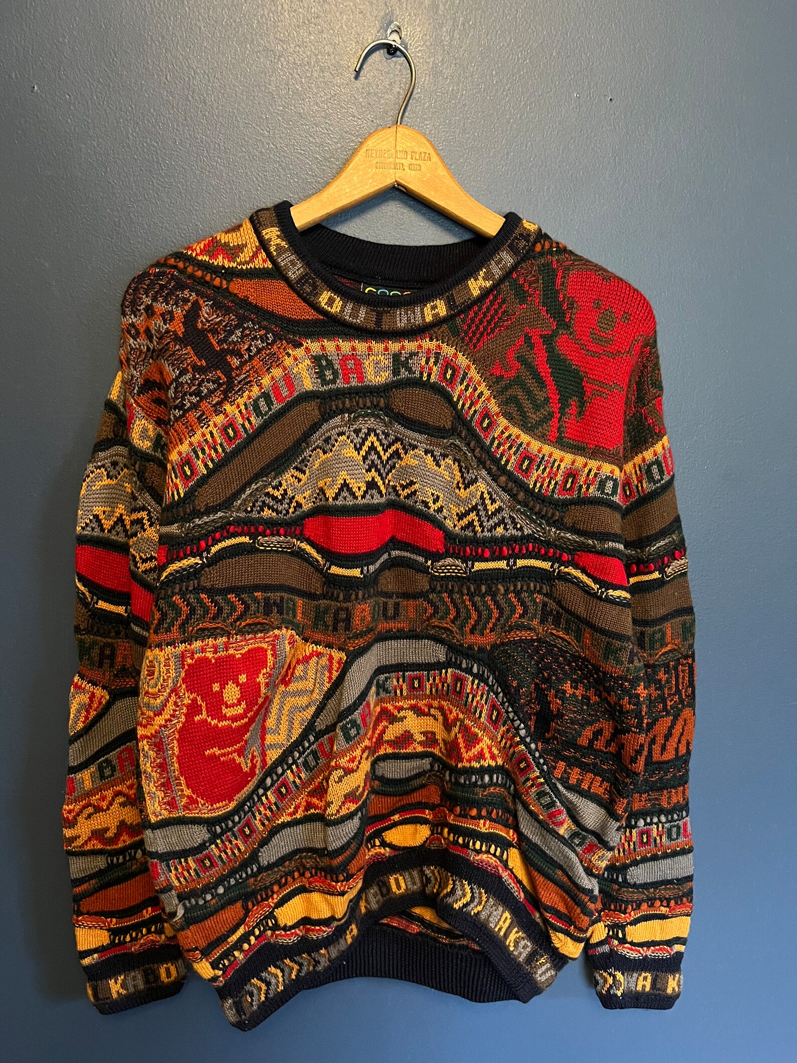 Vintage 90s Coogi Australia Outback Koala 3D Knit Wool Sweater Size ...