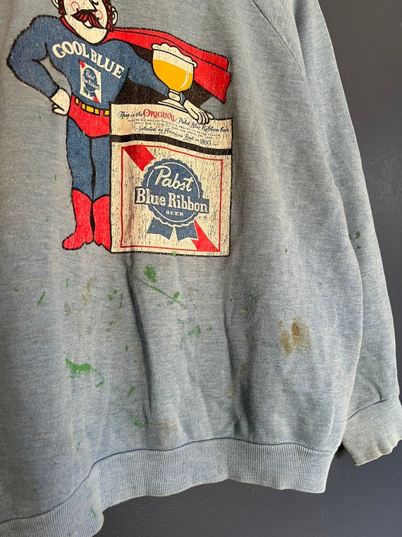 Vintage 70’s Pabst Blue Ribbon Cool Blue Beer Distres… - Gem