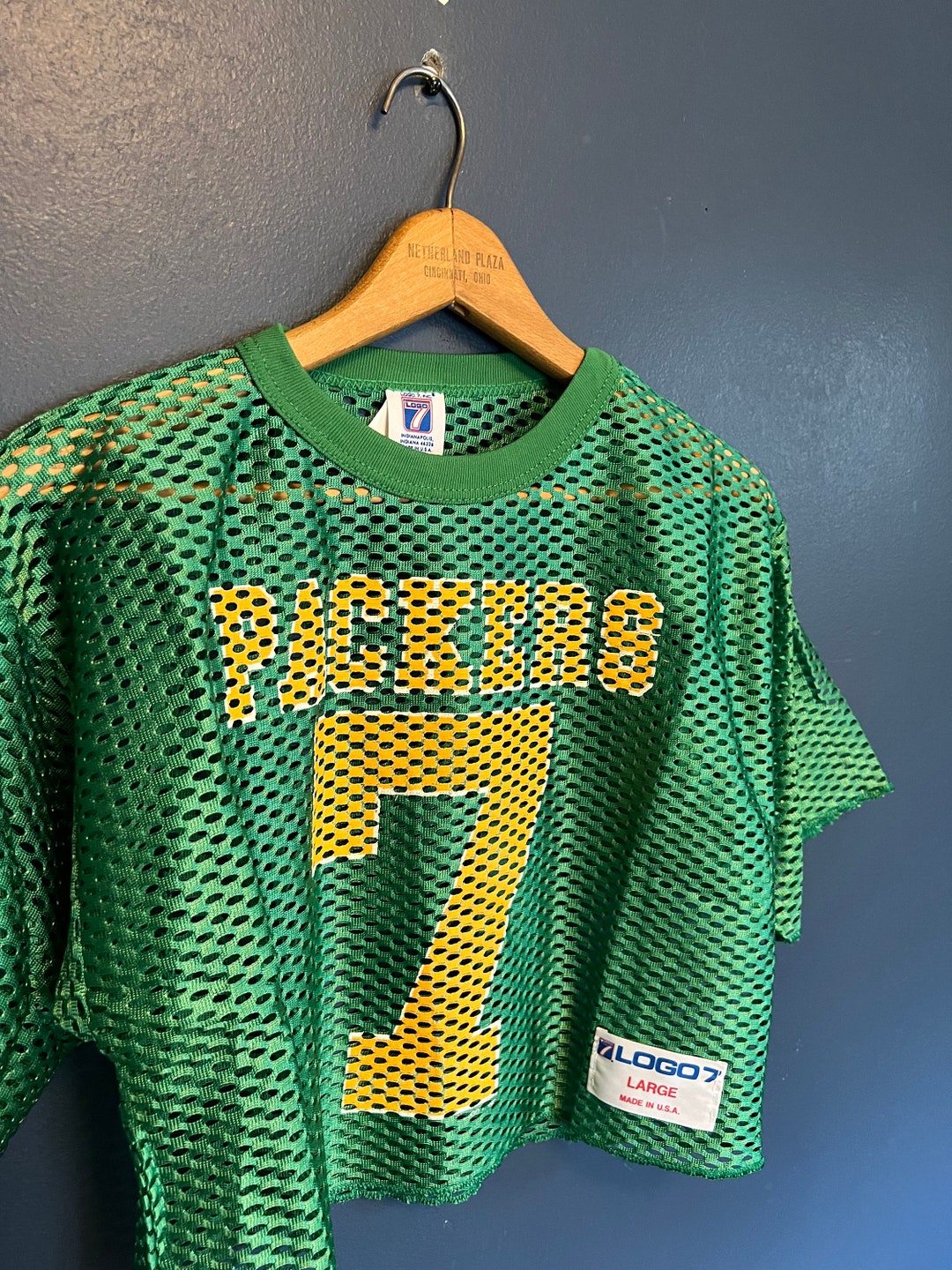Vintage 90s Logo 7 Green Bay Packers Mesh Cropped Football - Etsy