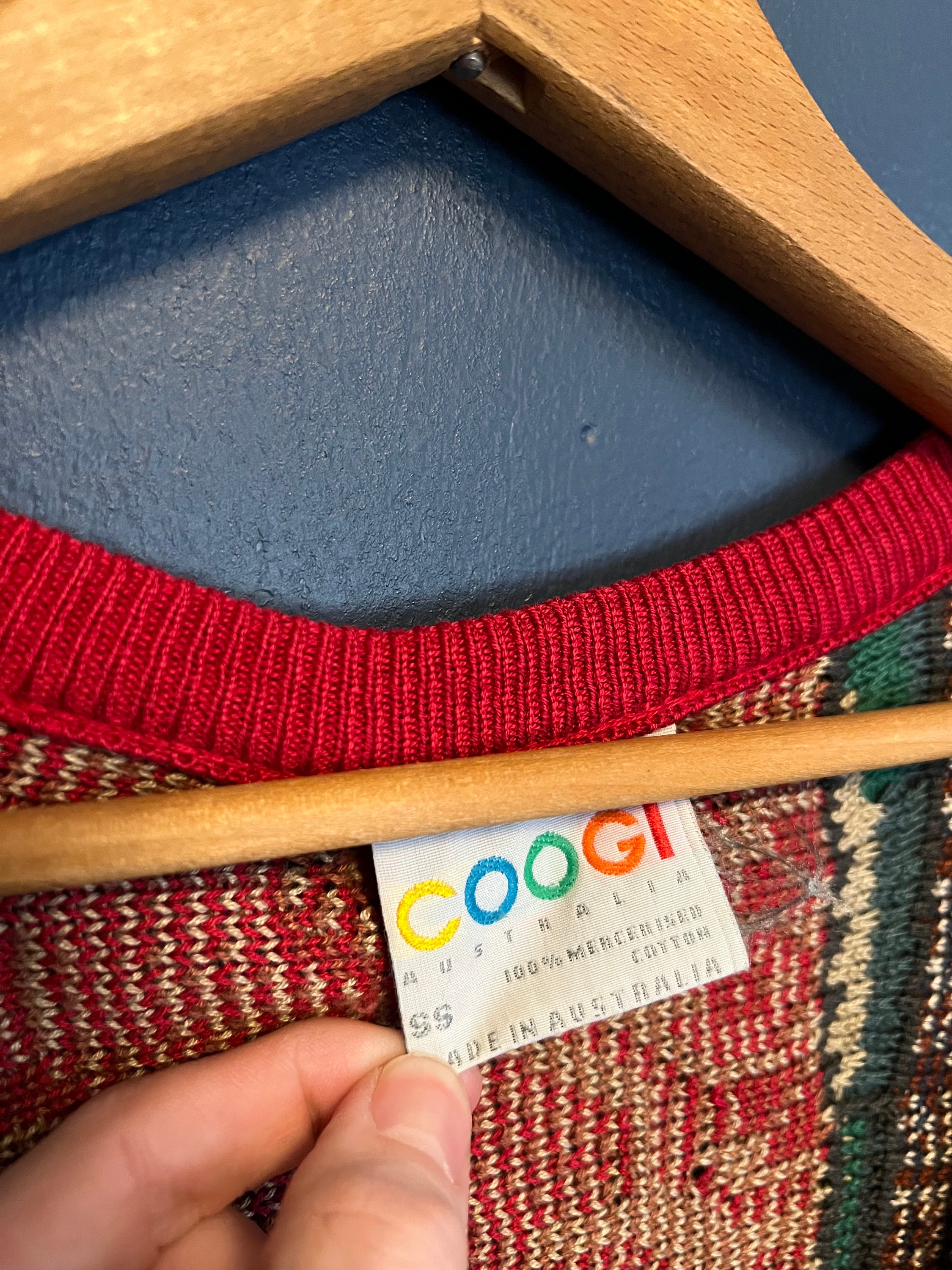 Vintage 90s Coogi Knit Cardigan Sweater Size M/L - Etsy