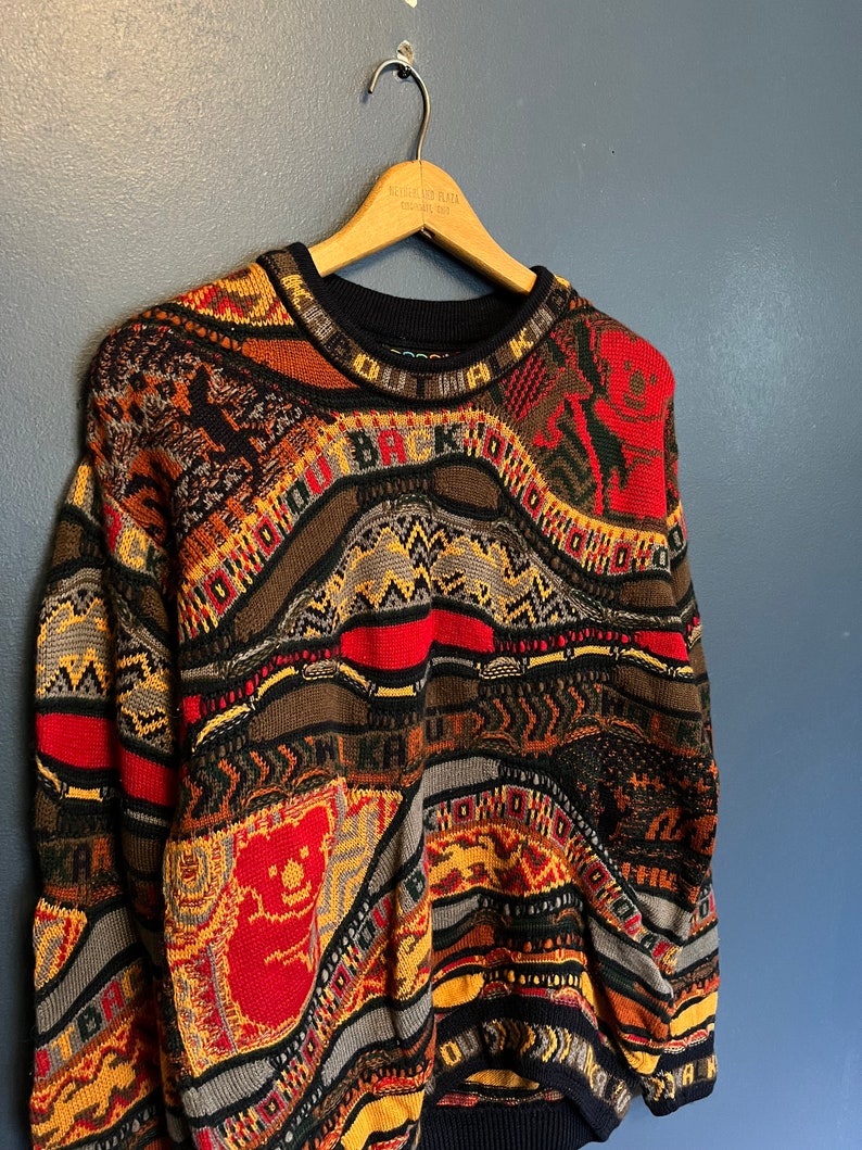 Vintage 90s Coogi Australia Outback Koala 3D Knit Wool Sweater Size ...