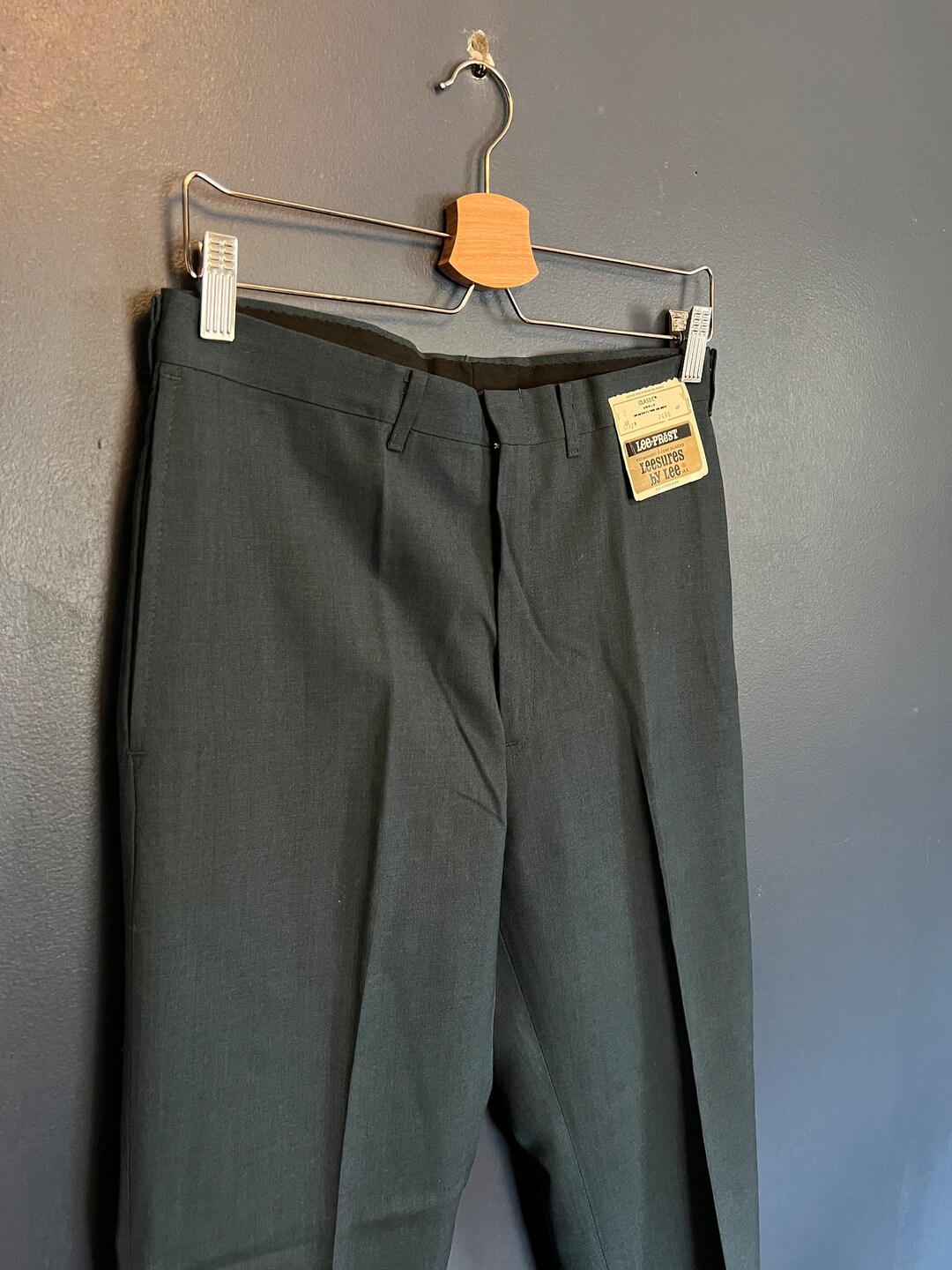 New Old Stock Vintage 60s Lee Leesures Permanent Pressed Slacks Navy ...